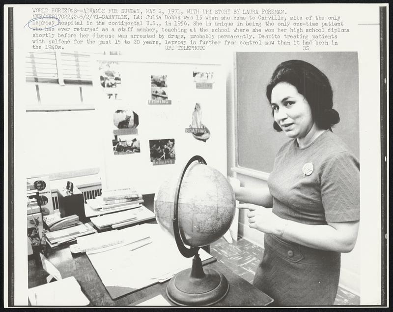 Julia Dobbs was 15 when she came to Carville, site of the only leprosy ...