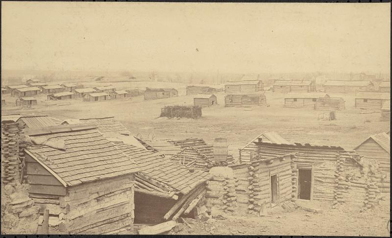 Rebel winter quarters at Centreville, Va., 1862 - Digital Commonwealth