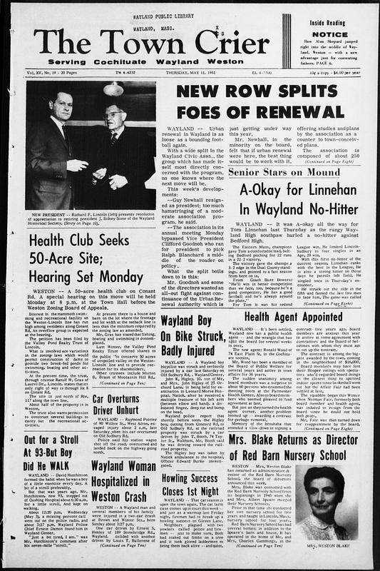 The Town Crier. May 11, 1961 - Digital Commonwealth