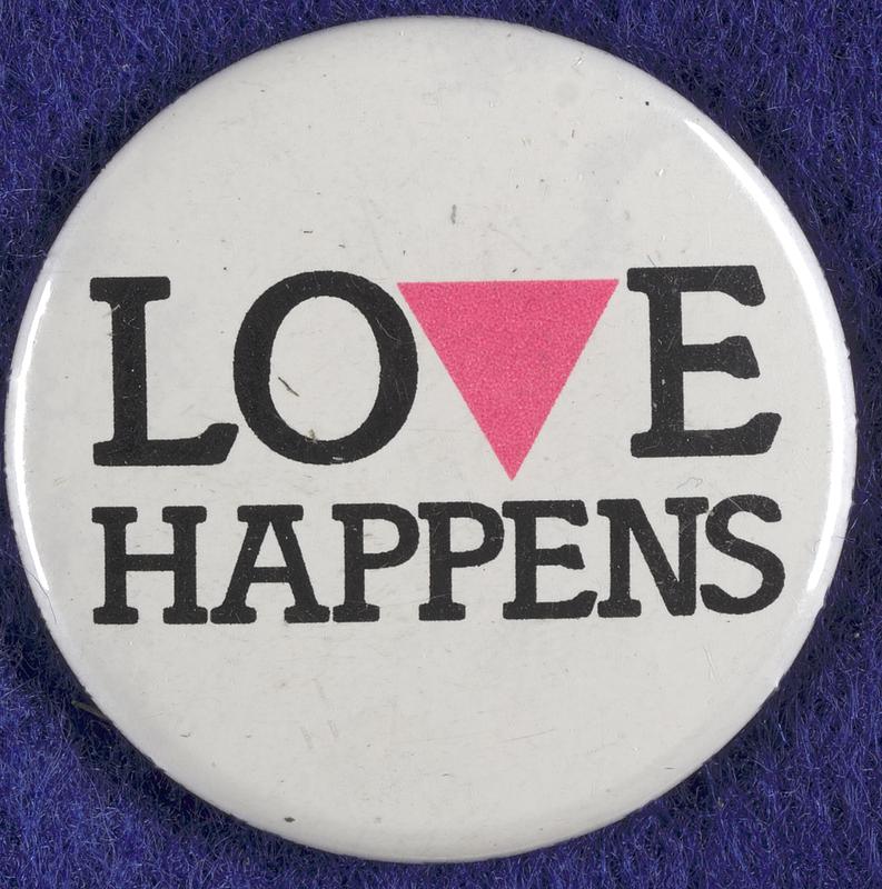 Love Happens button - Digital Commonwealth