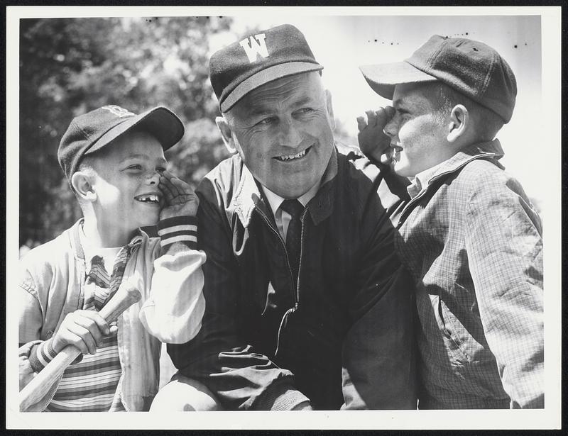 Coach Ray Yetten - Waltham. Gets an earful from his two sons. L t R ...