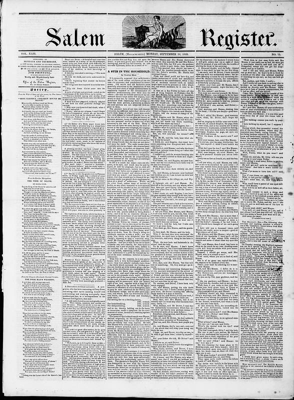 Salem Register. September 18, 1843 - Digital Commonwealth