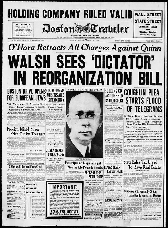 The Boston Traveler. March 28, 1938 - Digital Commonwealth