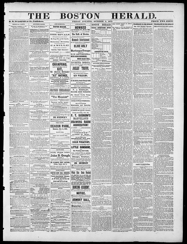 The Boston Herald. October 03, 1873 - Digital Commonwealth