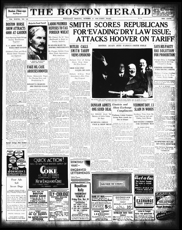 Boston Herald. October 29, 1930 - Digital Commonwealth