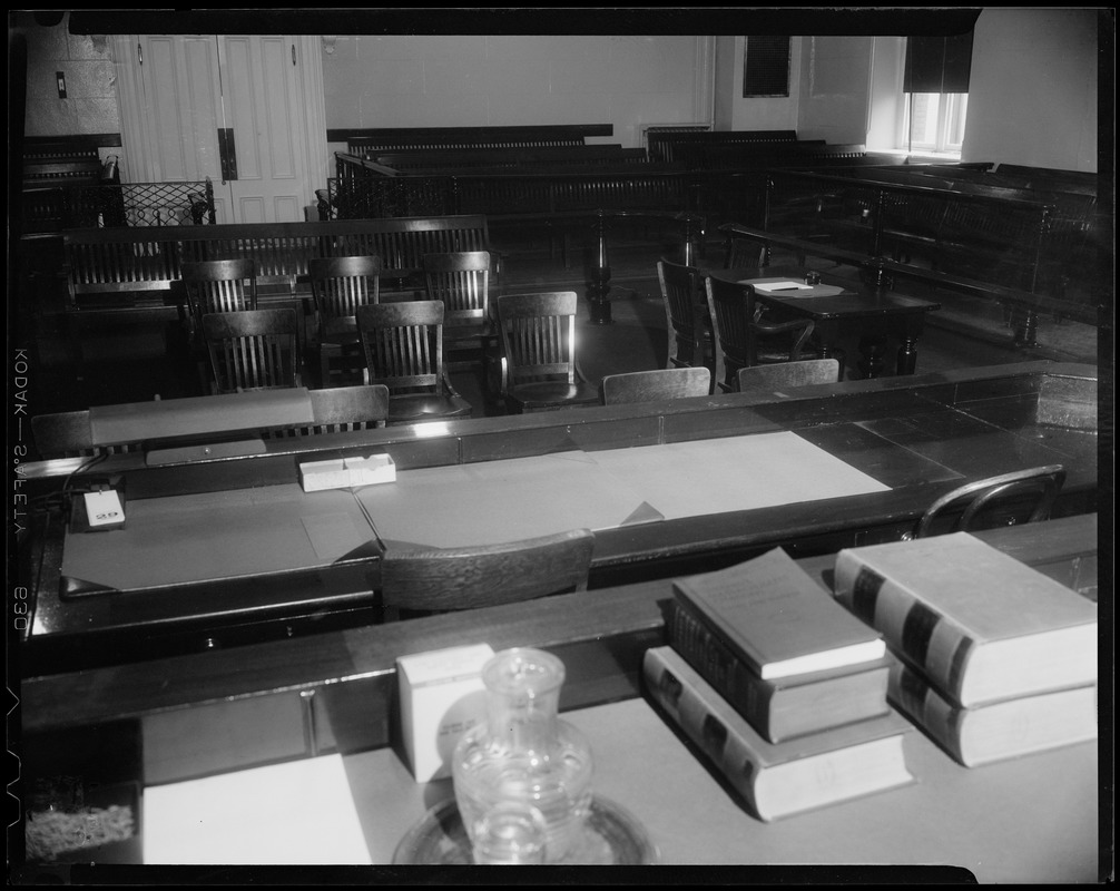 Courtroom view from the judge's box - Digital Commonwealth