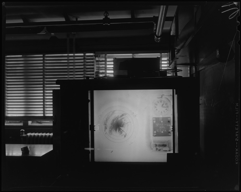 Instrument display measuring Hurricane Edna progress - Digital Commonwealth