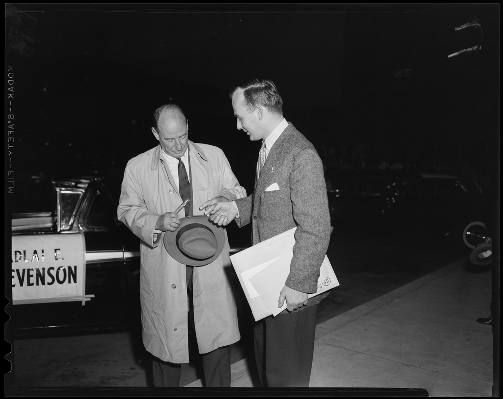 Adlai Stevenson with his son Adlai Stevenson III - Digital Commonwealth