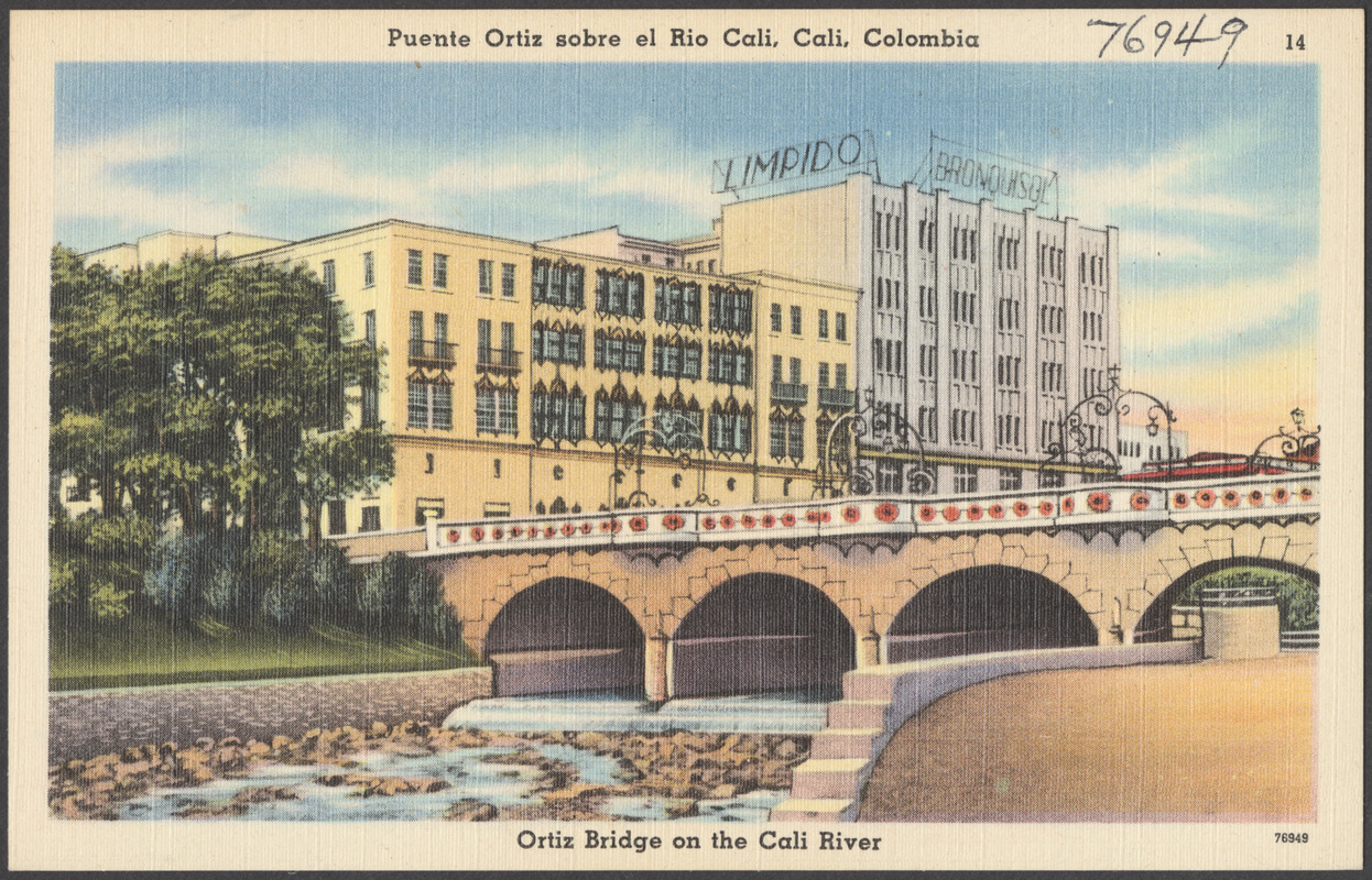 Puente Ortiz sobre el Rio Cali, Cali, Colombia - Digital Commonwealth