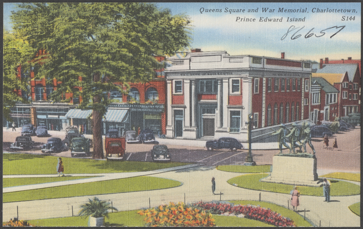 Queens Square and war memorial, Charlottetown, Prince Edward Island ...