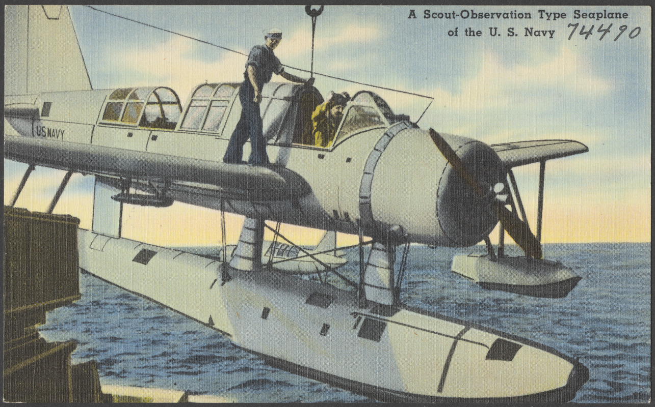 A scout-observation type seaplane of the U. S. Navy - Digital Commonwealth