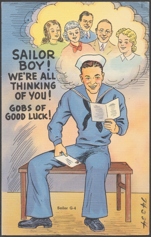 Sailor boy! We're all thinking of you! Gobs of good luck! - Digital ...