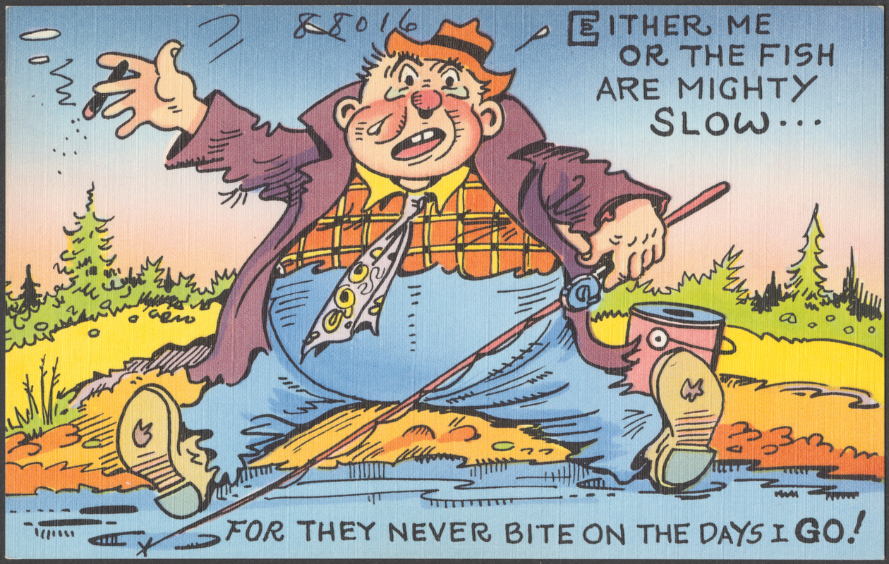 Either me or the fish are mighty slow... for they never bite on the ...