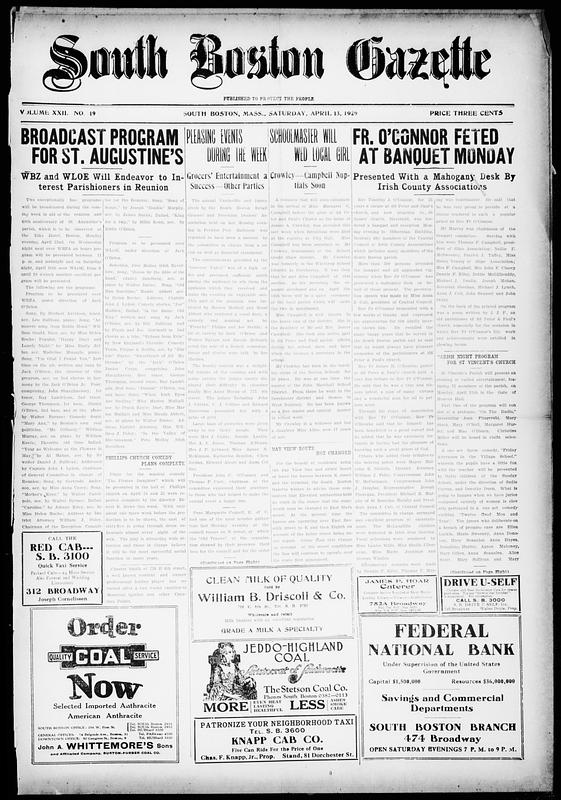 South Boston Gazette, April 13, 1929 - Digital Commonwealth