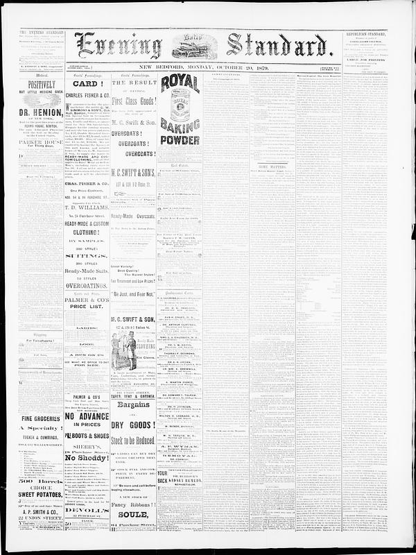 Evening Standard. October 20, 1879 - Digital Commonwealth
