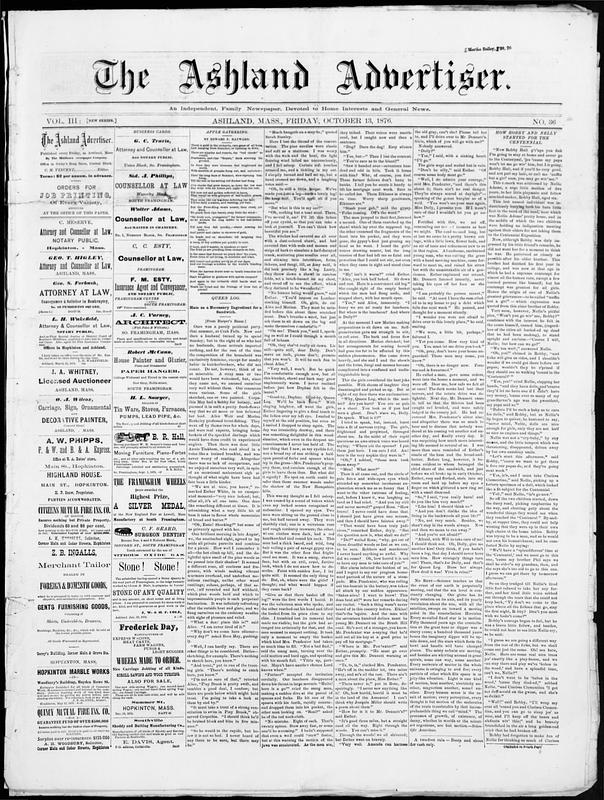 The Ashland Advertiser. October 13, 1876 - Digital Commonwealth