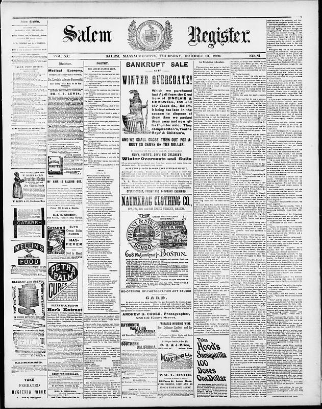Salem Register. October 10, 1889 - Digital Commonwealth