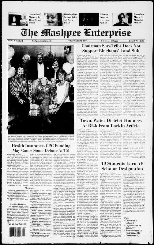 The Mashpee Enterprise. October 12, 2007 - Digital Commonwealth