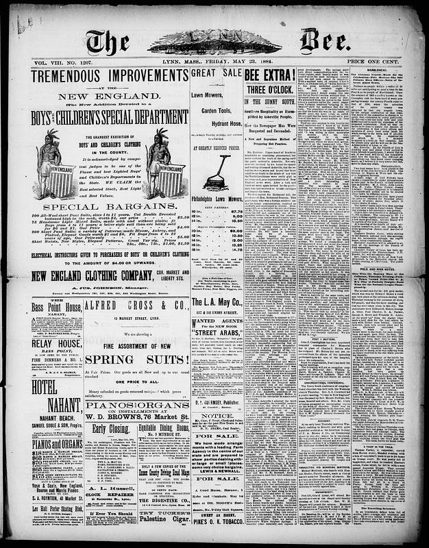 The Lynn Bee. May 23, 1884 - Digital Commonwealth