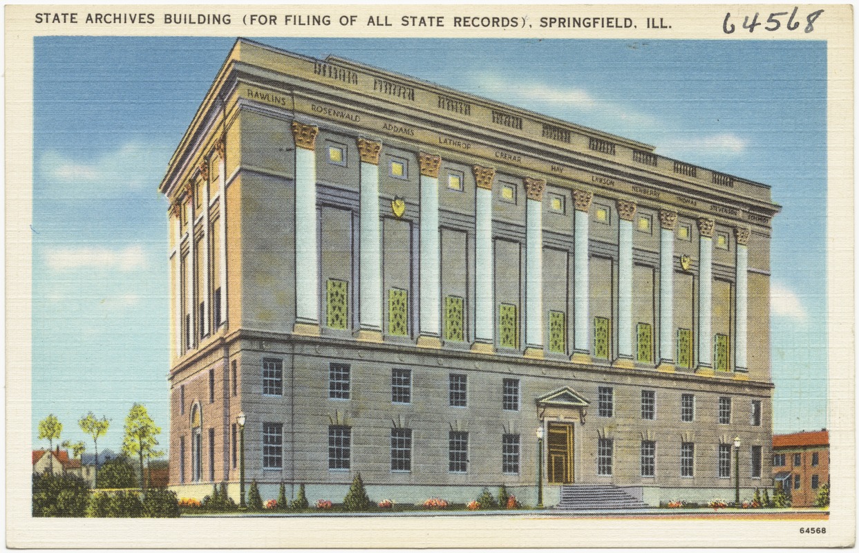 State archives building (for filing of all state records), Springfield ...