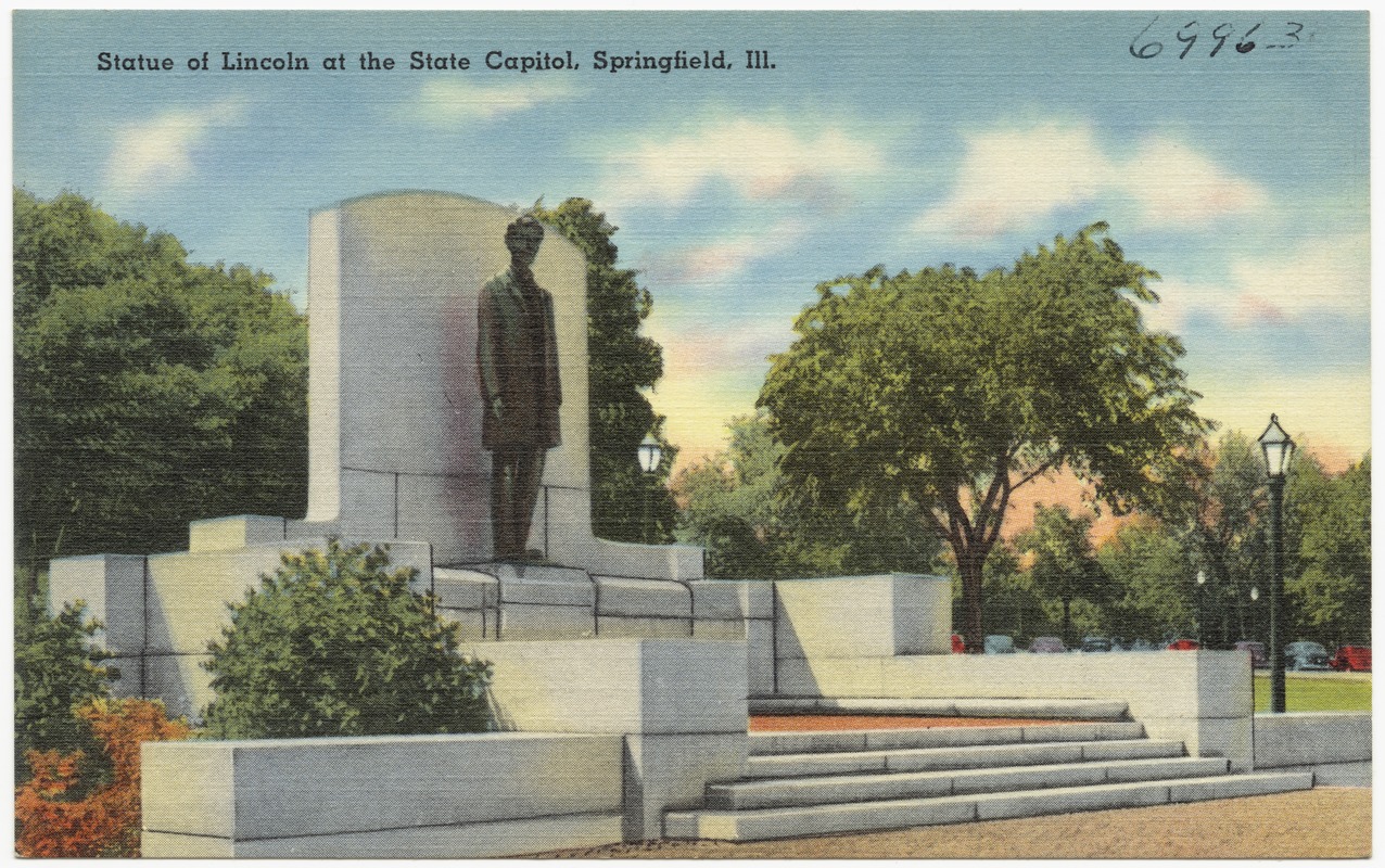 Statue of Lincoln at the state capitol, Springfield, Ill. - Digital ...