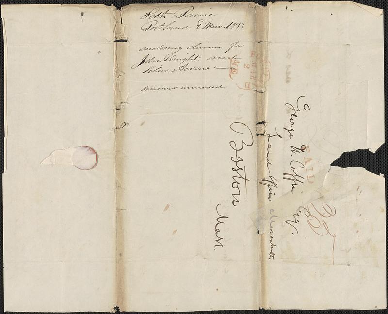 Seth Paine to George Coffin, 2 March 1833 - Digital Commonwealth