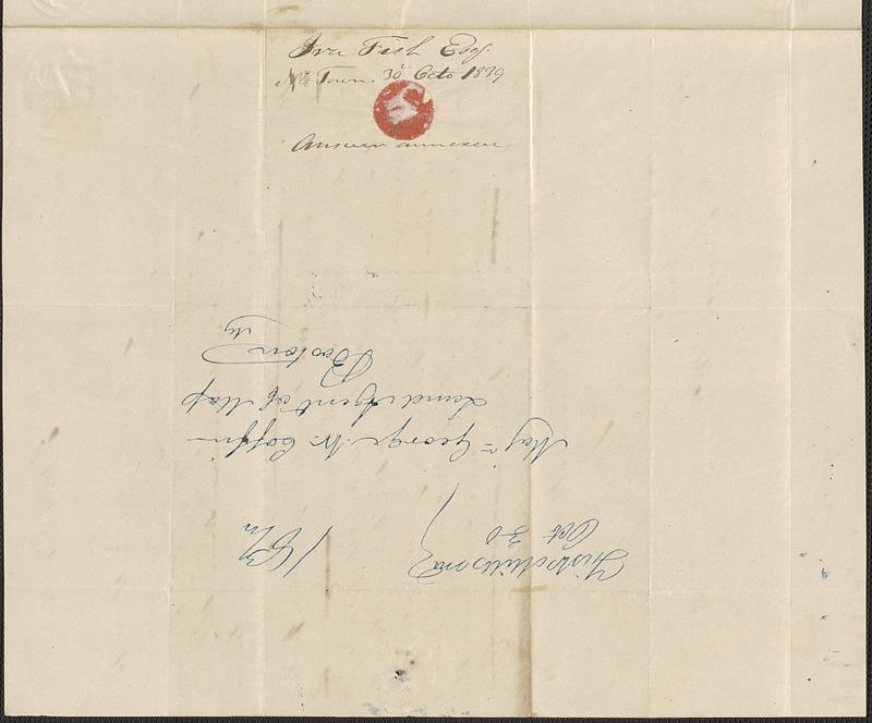 Ira Fish to George Coffin, 30 October 1839 - Digital Commonwealth