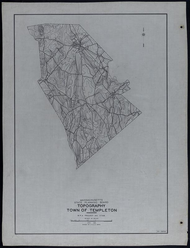 Topography Town of Templeton - Digital Commonwealth