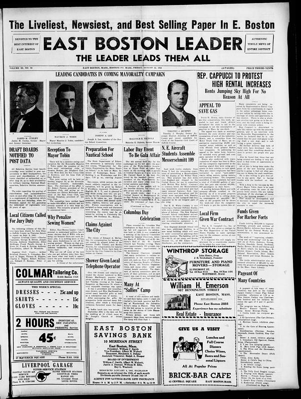 East Boston Leader. August 22, 1941 - Digital Commonwealth