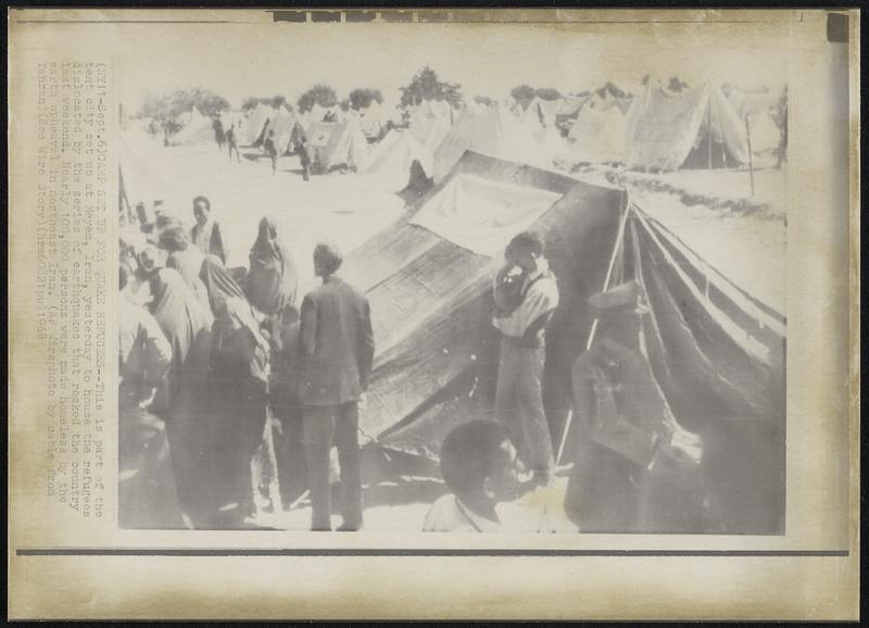 Camp Set Up for Quake Refugees--This is part of the tent city set up at ...