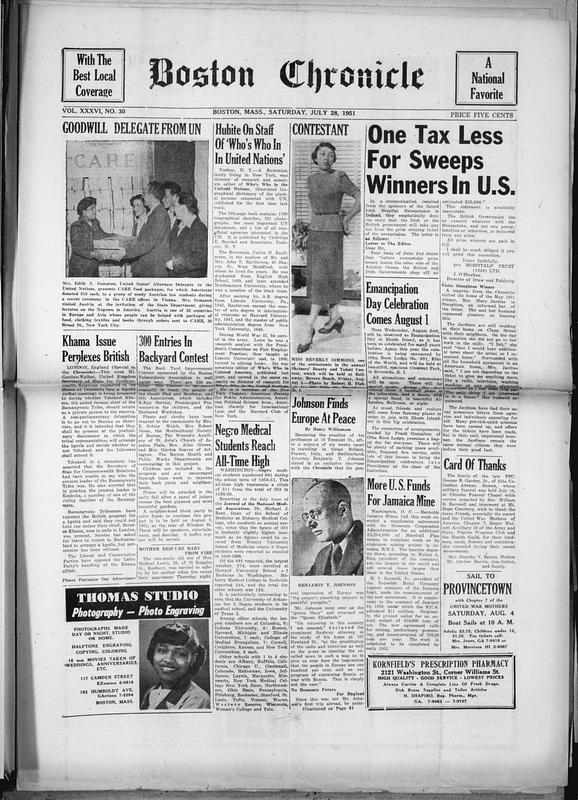 Boston Chronicle. July 28, 1951 - Digital Commonwealth
