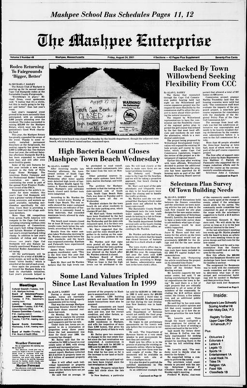 The Mashpee Enterprise. August 24, 2001 - Digital Commonwealth