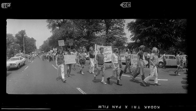 Gay rights parade on Commonwealth Avenue, Back Bay, Boston - Digital ...