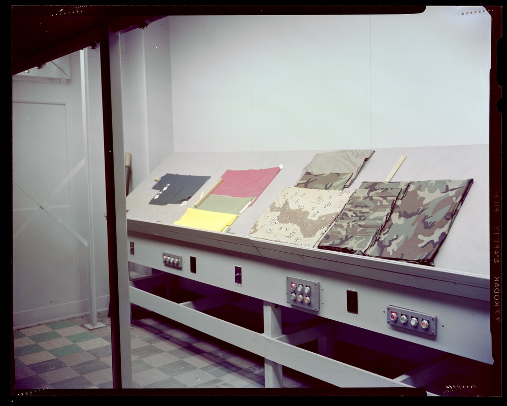 CEMEL, clothing dye shop, shade board - Digital Commonwealth