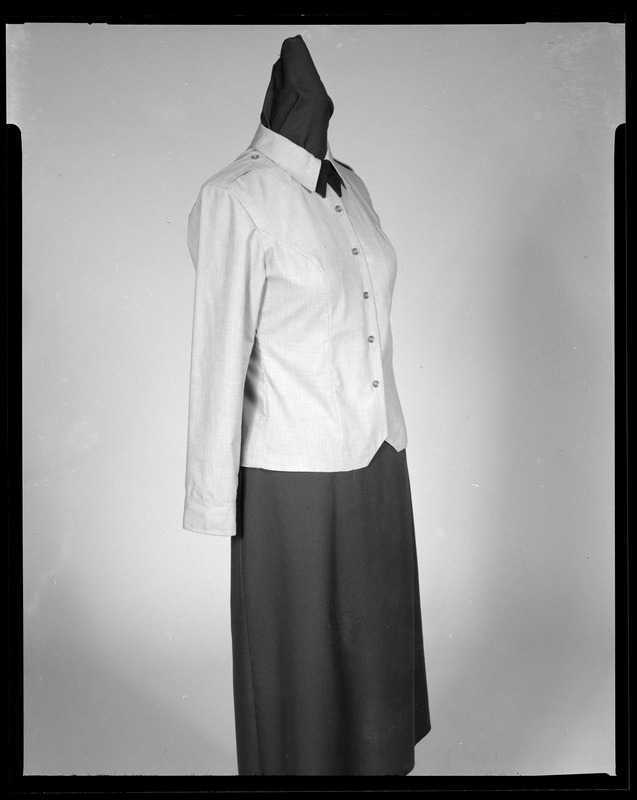 IPL, side view, female uniform on mannequin - Digital Commonwealth