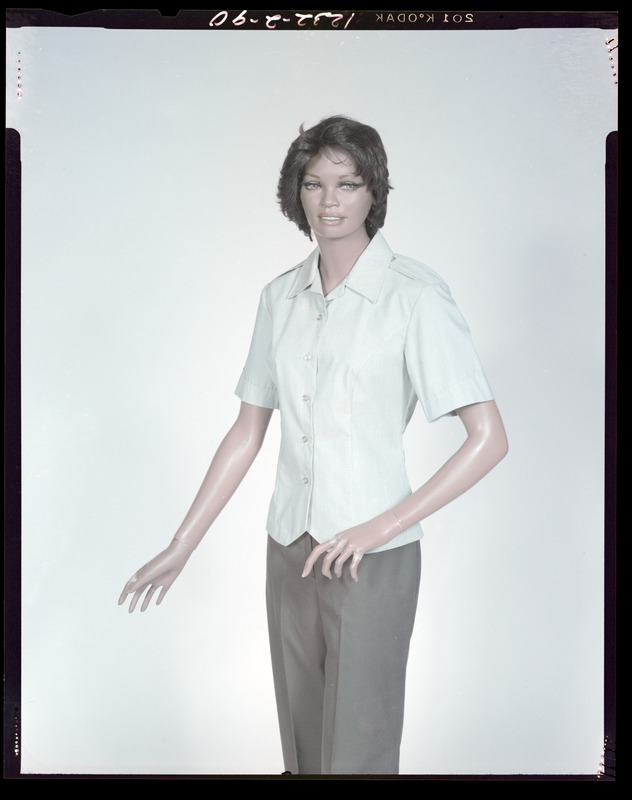IPL, female uniform on mannequin - Digital Commonwealth