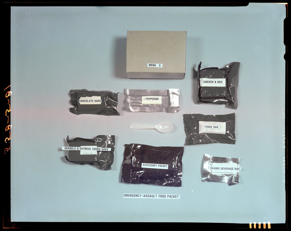 Food lab, emergency assault food packet - Digital Commonwealth