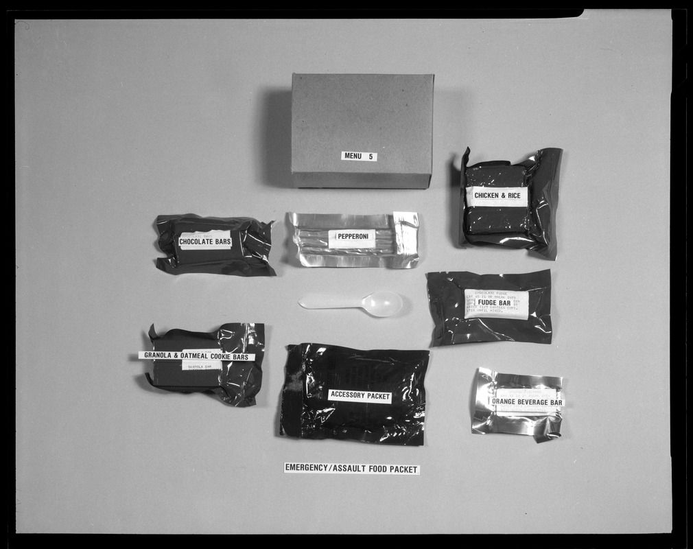 Food lab, emergency assault food packet - Digital Commonwealth