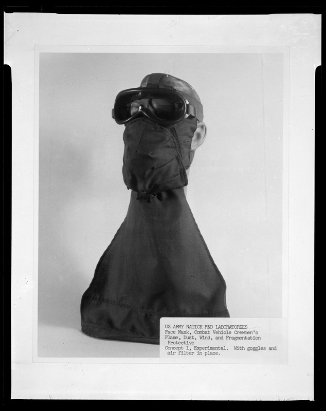 Face mask, combat vehicle crewmen's flame, dust, wind, and ...