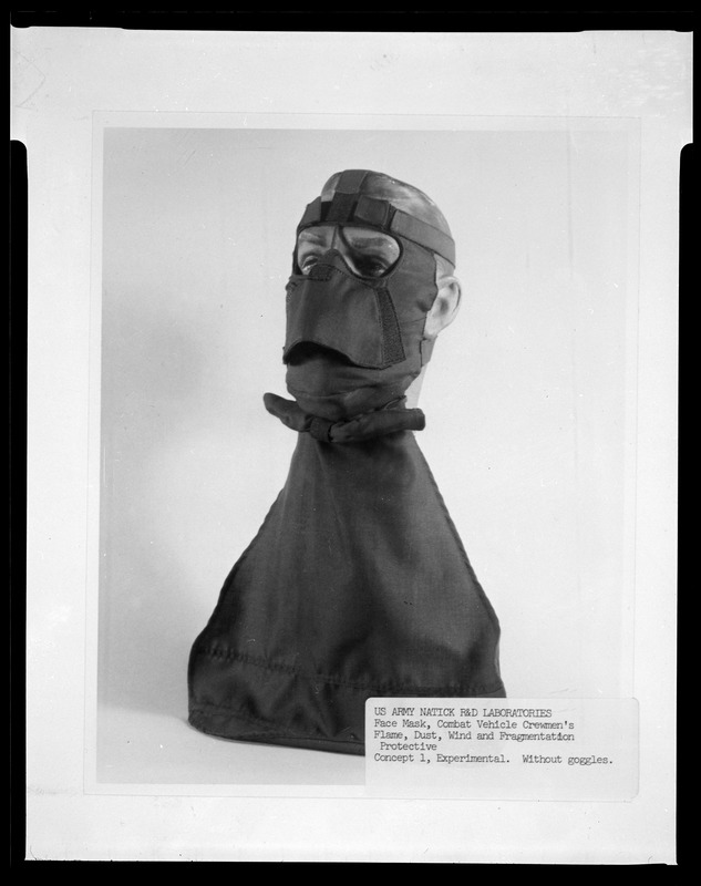 Face mask, combat vehicle crewmen's flame, dust, wind, and ...