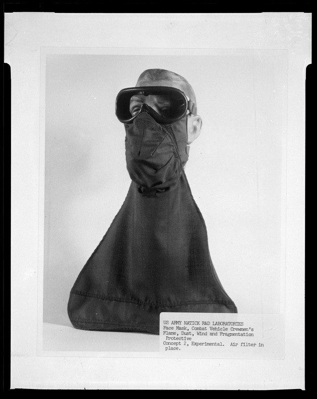 Face mask, combat vehicle crewmen's flame, dust, wind, and ...