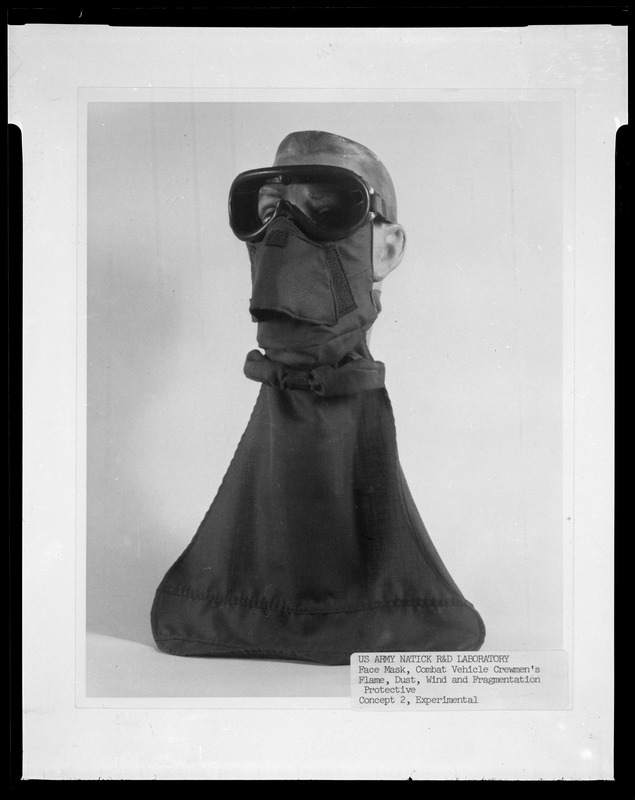 Face mask, combat vehicle crewmen's flame, dust, wind, and ...