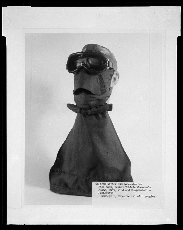 Face mask, combat vehicle crewmen's flame, dust, wind, and ...
