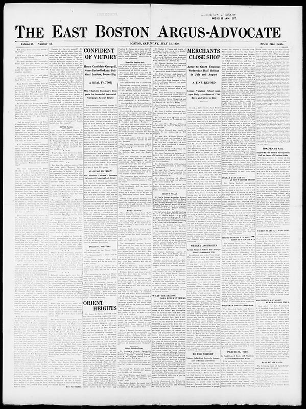 East Boston Argus-Advocate - Digital Commonwealth