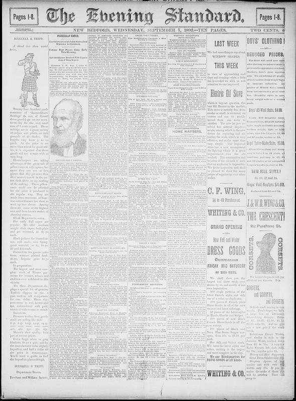 Evening Standard. September 07, 1892 - Digital Commonwealth
