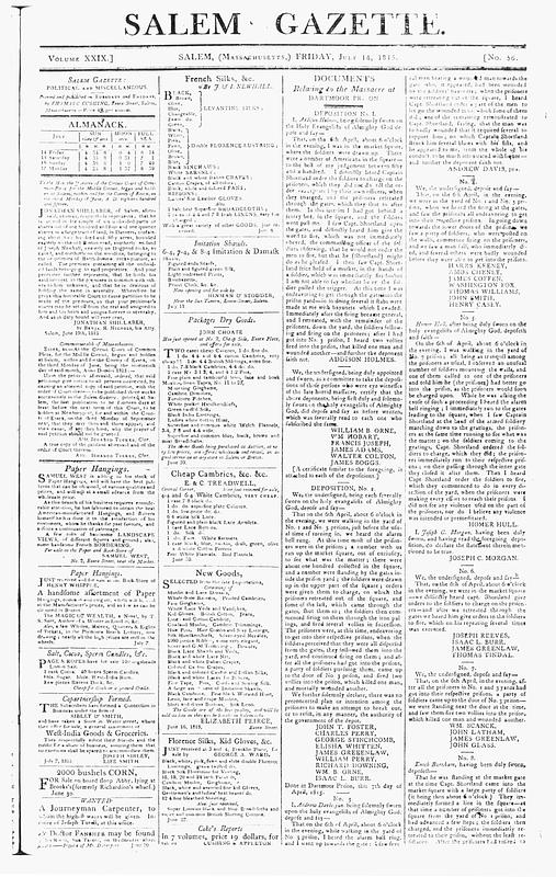 The Salem Gazette. July 14, 1815 - Digital Commonwealth