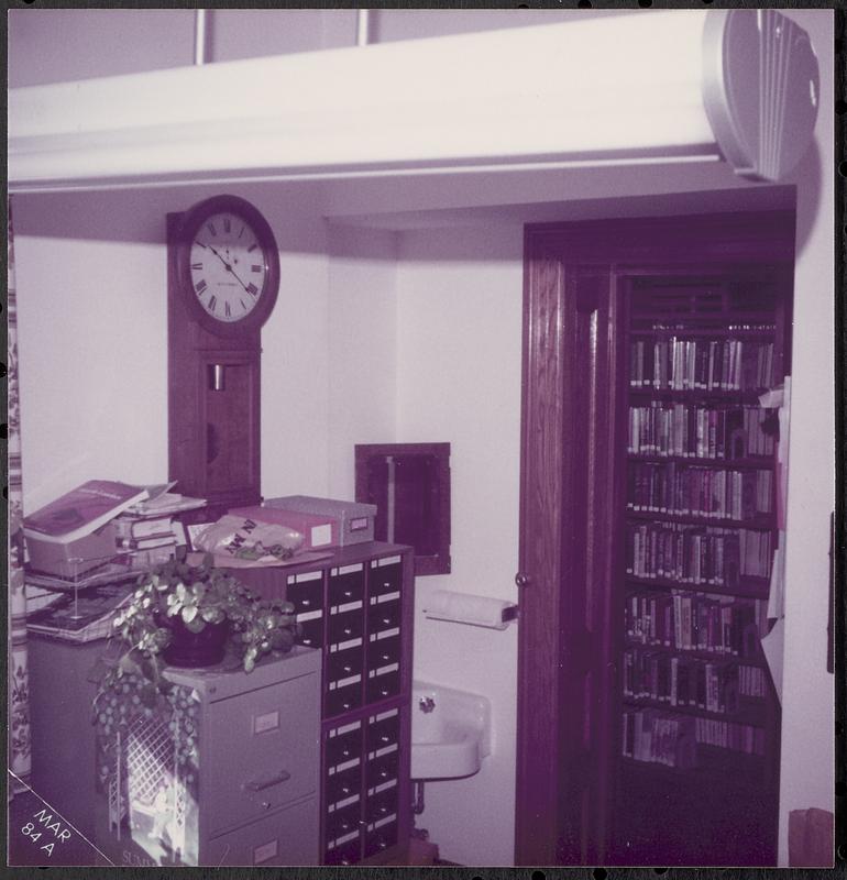 Corner of Librarian's office, Lawrence Library - Digital Commonwealth