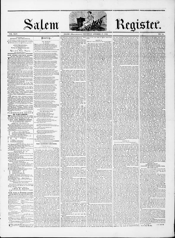 Salem Register. October 17, 1844 - Digital Commonwealth