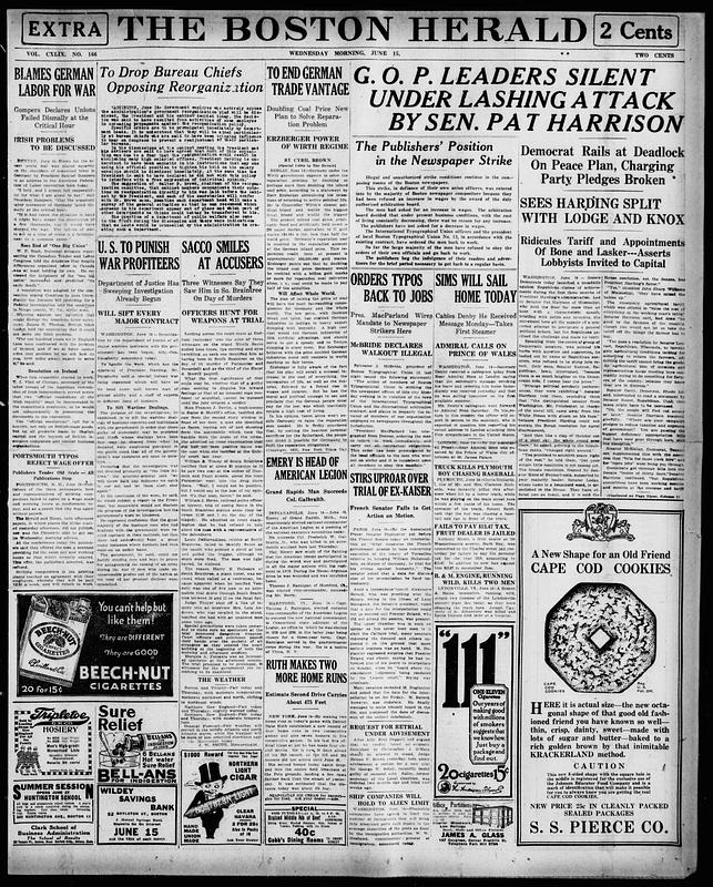 Boston Herald. June 15, 1921 - Digital Commonwealth
