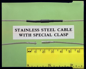 Stainless steel cable with special clasp - Digital Commonwealth